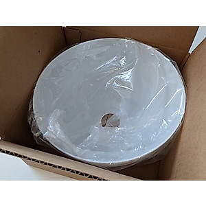 Quaray 10 Inch Plastic Bowl Lamp Shade for Torchiere Floor Lamp, White, B250