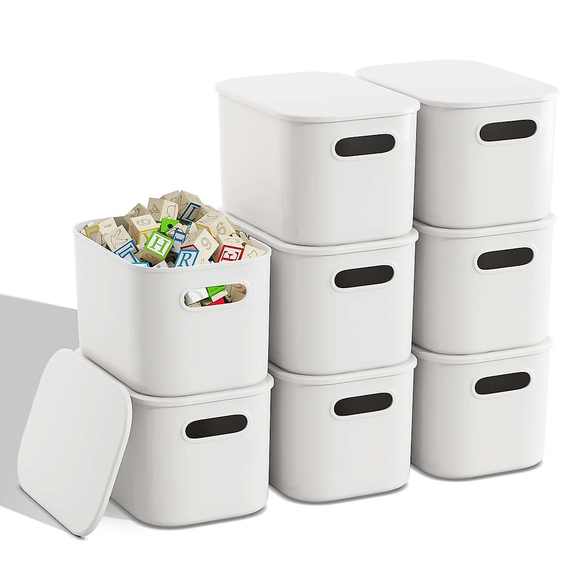 MSHOMELY 5 Packs 5.5 QT Clear Storage Bins with Latching Lids, Plastic Storage Container Bins with Secure Lids and Buckles, Stackable Clear Storage Boxes/Bins/Containers for organizing