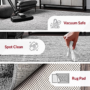 nuLOOM 2' x 12' Performance Indoor Area Rug, Non-Shed, Power Loomed High-Traffic Area Rug for Living Room, Bedroom, Home, Sherill Grey