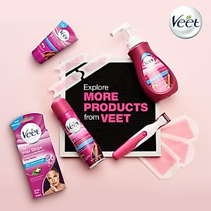 Veet Sensitive Skin Formula with Aloe Vera and Vitamin E, Dermatologically Tested Hair Removal Gel Cream 6.76 Fl Oz. for Legs & Body (3 Pack)
