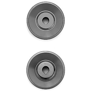 QWORK BK4534 V-Belt Pulley Single Groove, 4L/A or 5L/B V-Belt, 3/4" Bore, 4.25" OD A Belt or Cross Section Classical Cast Iron Fixed Bore 1 Groove V-Belt Sheave, for Many Existing Drive Design