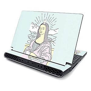 MightySkins Skin for Alienware AREA-51M R2 (2020) - Abstract Black | Protective, Durable, and Unique Vinyl Decal wrap Cover | Easy to Apply, Remove, and Change Styles | Made in The USA