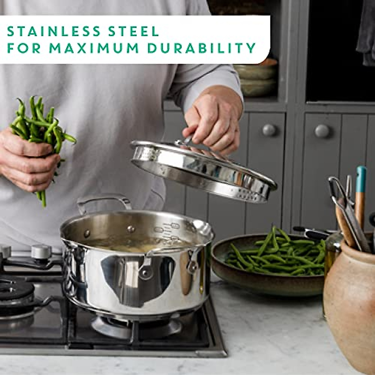 Tefal E3040644 Frying Pan 28 cm - Jamie Oliver, 18/10 Steel