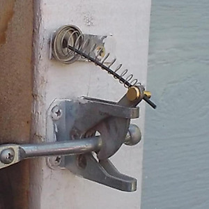 MARRTEUM Gate Latch Cable Pulls Kit, Black Spring Loaded Adjustable Gate Latch Cable Pull Gate Opener for Metal Wooden Fences Garden Backyard Door Fence Gate Opener (2 Sets)