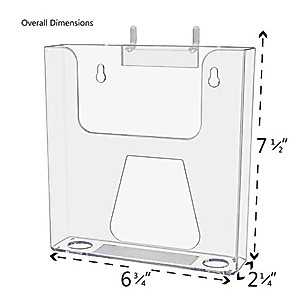 Marketing Holders 6 1/2" W Brochure Holder Peg Board Mount Pamphlet Value Pack of 24 Display Catalog Booklet Maps Literature Printed Material Menu