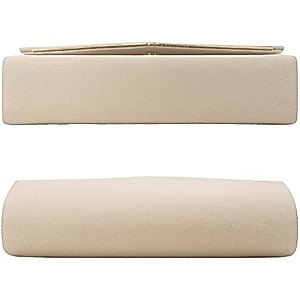 MOJISOLO Faux Suede Women's Evening Clutch Bags for Formal Cocktail Prom Wedding Party Velvet Foldover Purse Nude