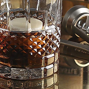 WHOLE HOUSEWARES Double Old-Fashioned Drinking Glasses - Whisky Glasses - Tumblers Set of 6 (9OZ)