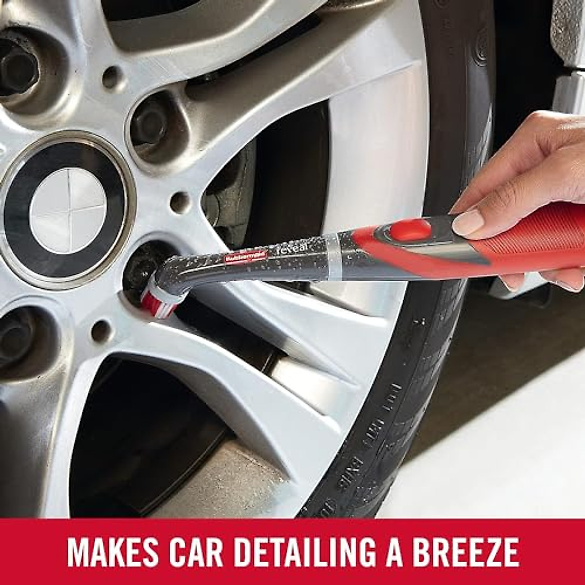 Rubbermaid Reveal Power Scrubber with Multi-Purpose & Grout Head, Cordless Electric Battery Powered Scrub Brush, Water Resistant, for Home/Kitchen/Bathroom/Grout/Tile/Shower/Tub