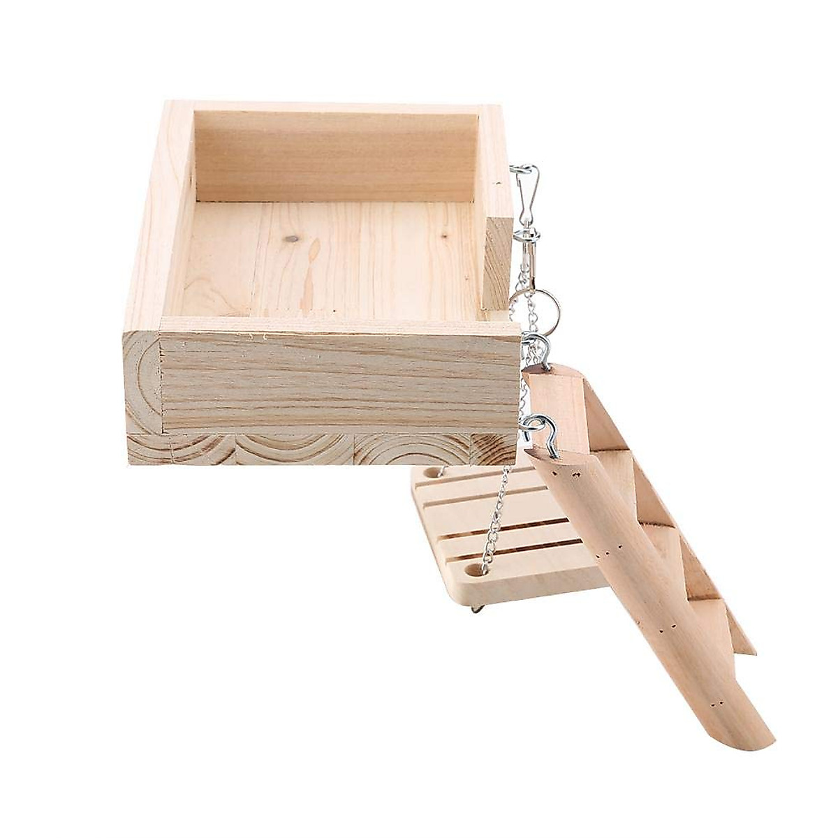 HEEPDD 3Pcs Wooden Hamster Crawling Ladder Funny Swing Toys Set Small Animal Toy Cage Accessories for Gerbil Rat Chinchillas Guinea Pig Squirrel