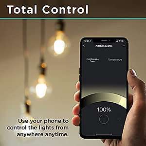 iHome Spectra Smart Spiral Edison Bulb, G25/E26 LED White Lights, 400 Lumens, 5.5W (40W Equivalent), Tunable and Dimmable White WiFi Smart Bulb, Works with Alexa and Google Home, 2 Pack