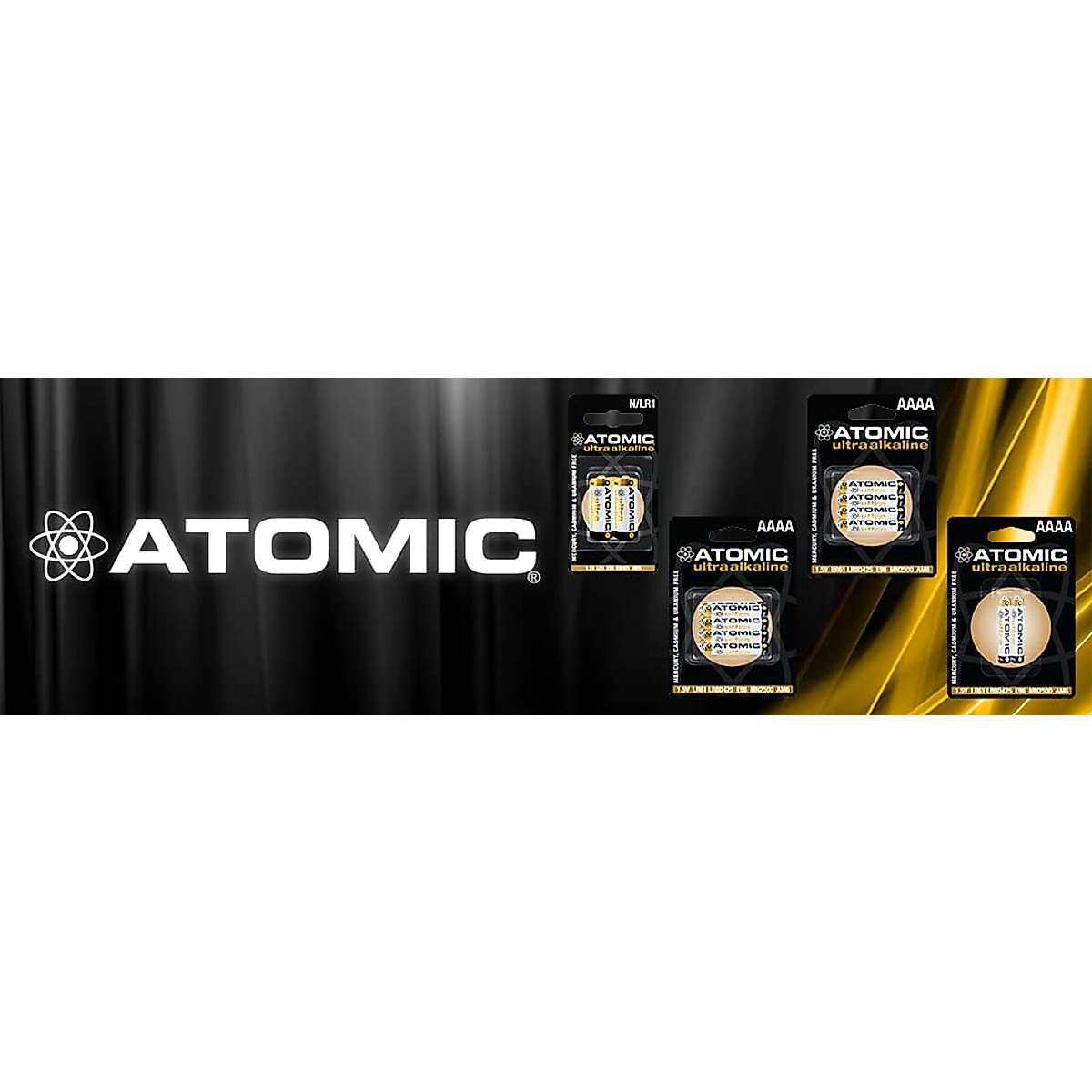 ATOMIC N - LR1 Battery 1.5V Ultra Alkaline E90 RM401 AM5 (2 Batteries)