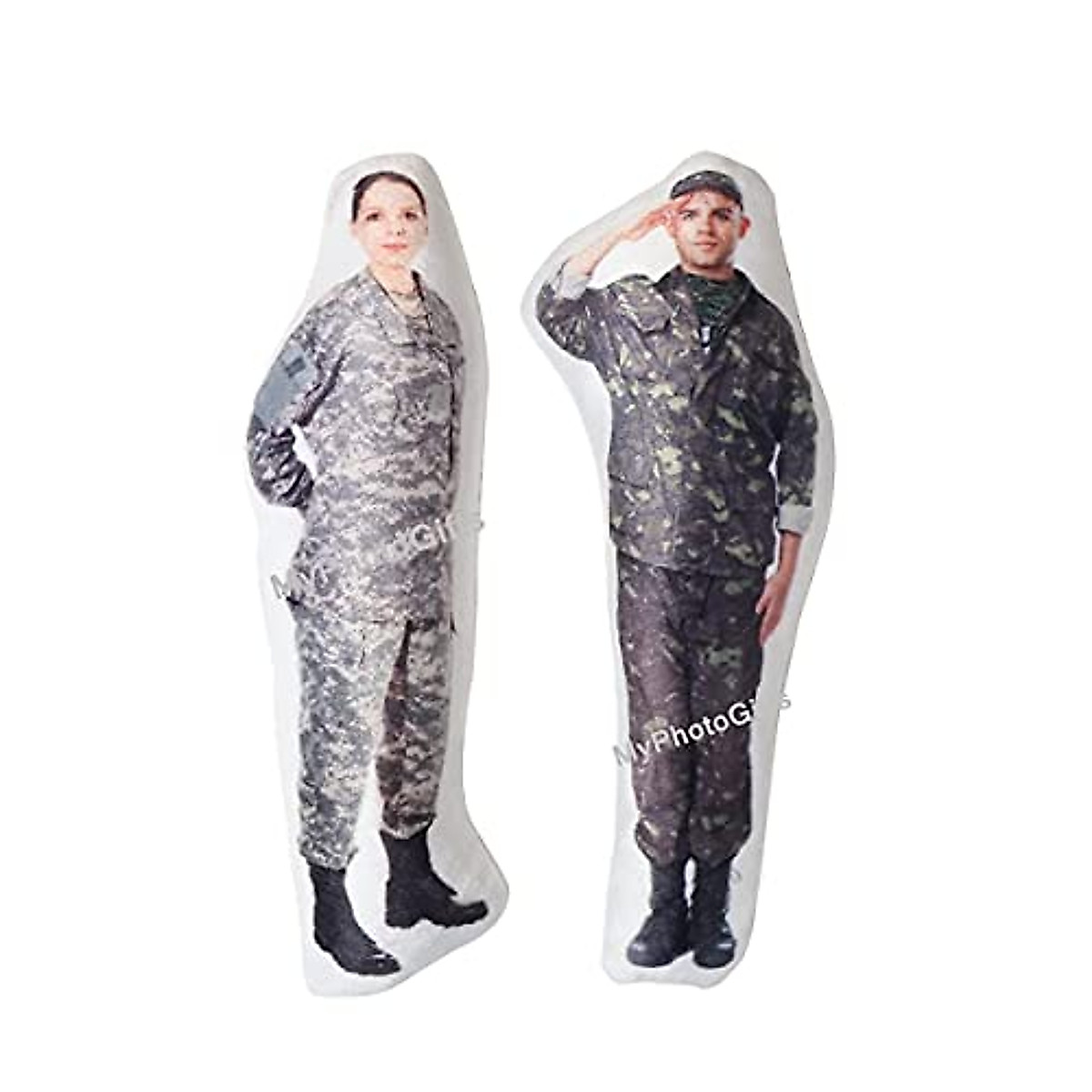 MyPhotoGifts Military Daddy Doll Navy Doll Army Doll Deployment Gift Customized Pillow, Multicolor, 16 inches