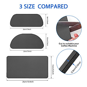 Refrigerator Drip Tray,Cuttable Fast Absorbent Drip Tray, Refrigerator Drip Catcher Hide Stain,Mini Fridge Drip Tray For Refrigerator Water Dispenser,Quick Dry Water Drip Pads(2Pcs,Grey,Rectangular)