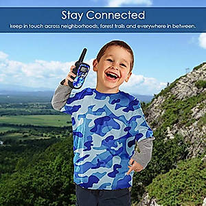 Huaker Kids Walkie Talkies,3 Pack 22 Channels 2 Way Radio Toy with Flashlight and LCD Screen,3 Miles Range Walkie Talkies for Kids Outside Adventures, Camping, Hiking