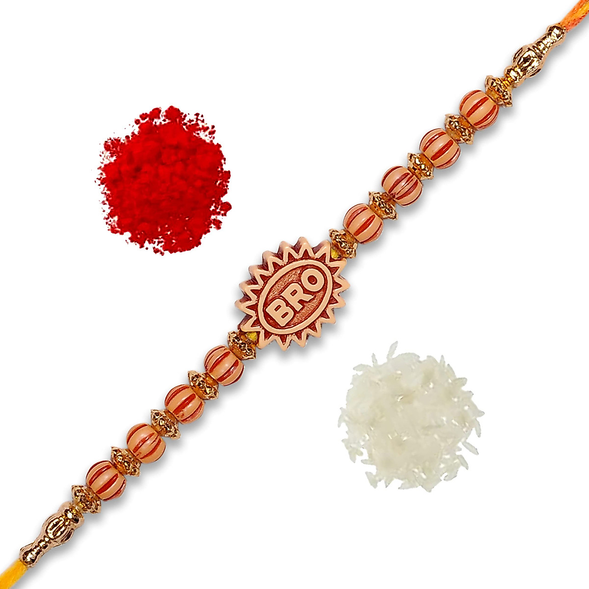 Indian Crafts Multicolor Rakhi Set of 4 PC Combo Dora Rakhi for Bhaiya & Bhabhi Cotton Thread Bracelets Rakhi Gifts for Brother