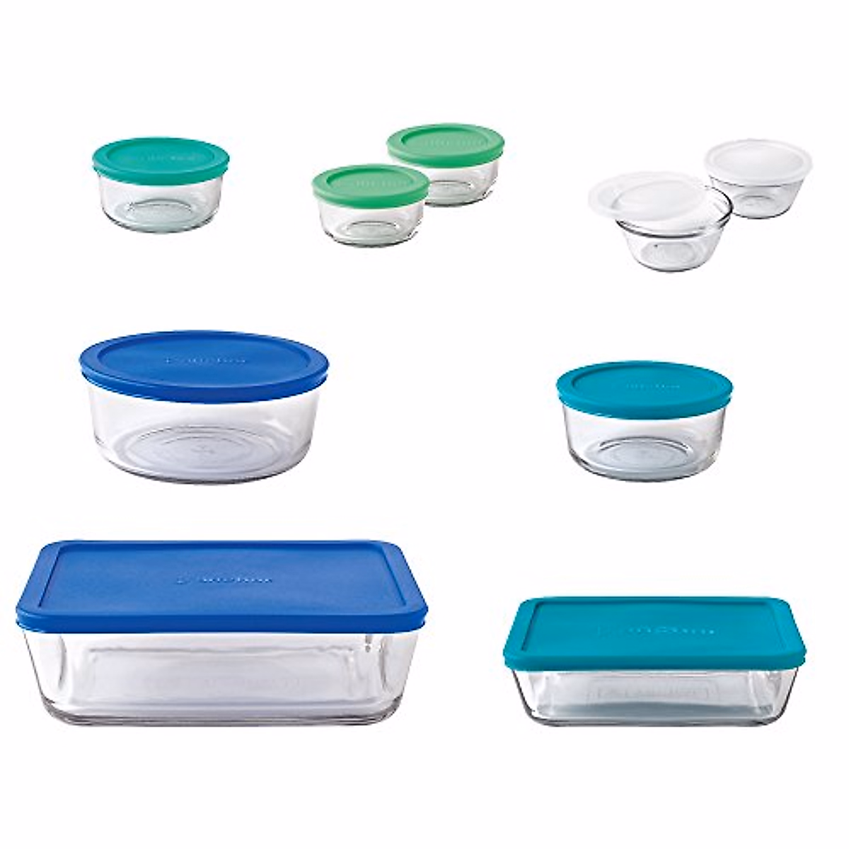 Anchor Hocking Glass Food Storage Containers with SnugFit Lids (20-piece, mixed sizes, glass tempered tough for oven, microwave, fridge, and freezer)