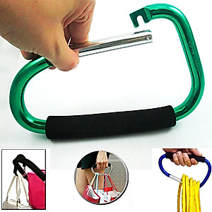 8" Jumbo Aluminum Carrying Hook Grocery Shopping Carabiner Heavy Duty Snap Lock
