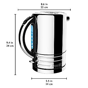 Dualit 72955 Design Series Kettle, Black and Steel, 1.5L