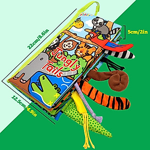 MONSTIME Soft Baby Books 0-6 Months, Cloth Baby Books 6 to 12 Months Newborn Toys, Fabric Crinkle Books for Babies Infant Books, Infant Toys Baby Toys for 0 3 6 9 12 18 Months Boys Girls (1 Book)