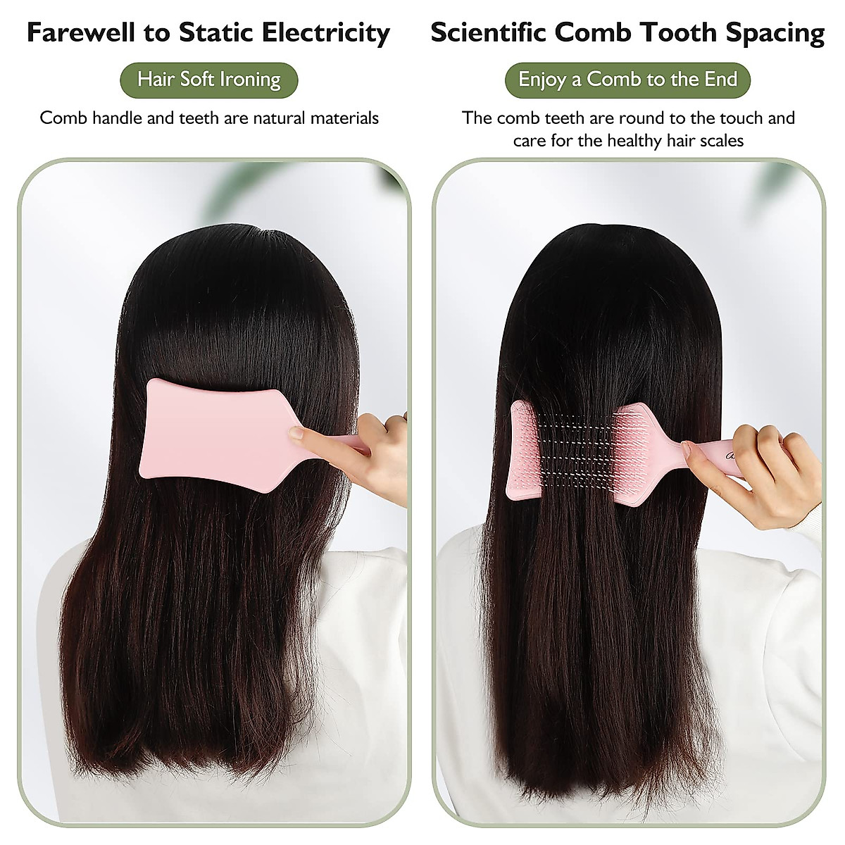 Detangler Brush, Detangling Hair Brushes for Women Men Girls Kids, Paddle Detangle Brush for Wet Dry Natural Curly Thick Fine Afro Hair, Styling Brush Gently Glide Through Knots Promotes Healthy Hair