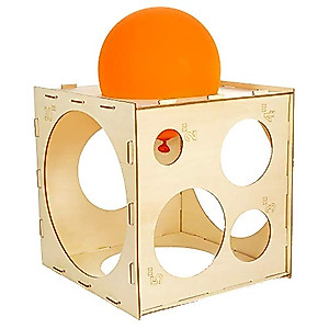 Pllieay 9 Sizes Collapsible Wood Balloon Sizer Cube Box for Balloon Decorations, Balloon Arches, Balloon Columns (2-10 Inch)