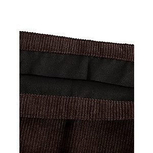 WDIRARA Women's Corduroy Totes Bag Shoulder Handbags Letter Print Shopping Shoulder Bag Brown