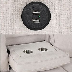 kevinplus 89'' Sectional Sofa Couch L-Shaped with Storage Chaise Lounge for Living Room, Modern 3-Seat Sleeper Sofa Couch with Pull-Out Bed, Cupholder & USB Port, Polyester Fabric, Beige