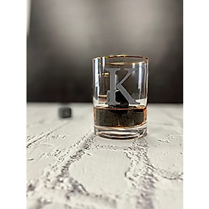 Gold Rim Whiskey Glass (K)