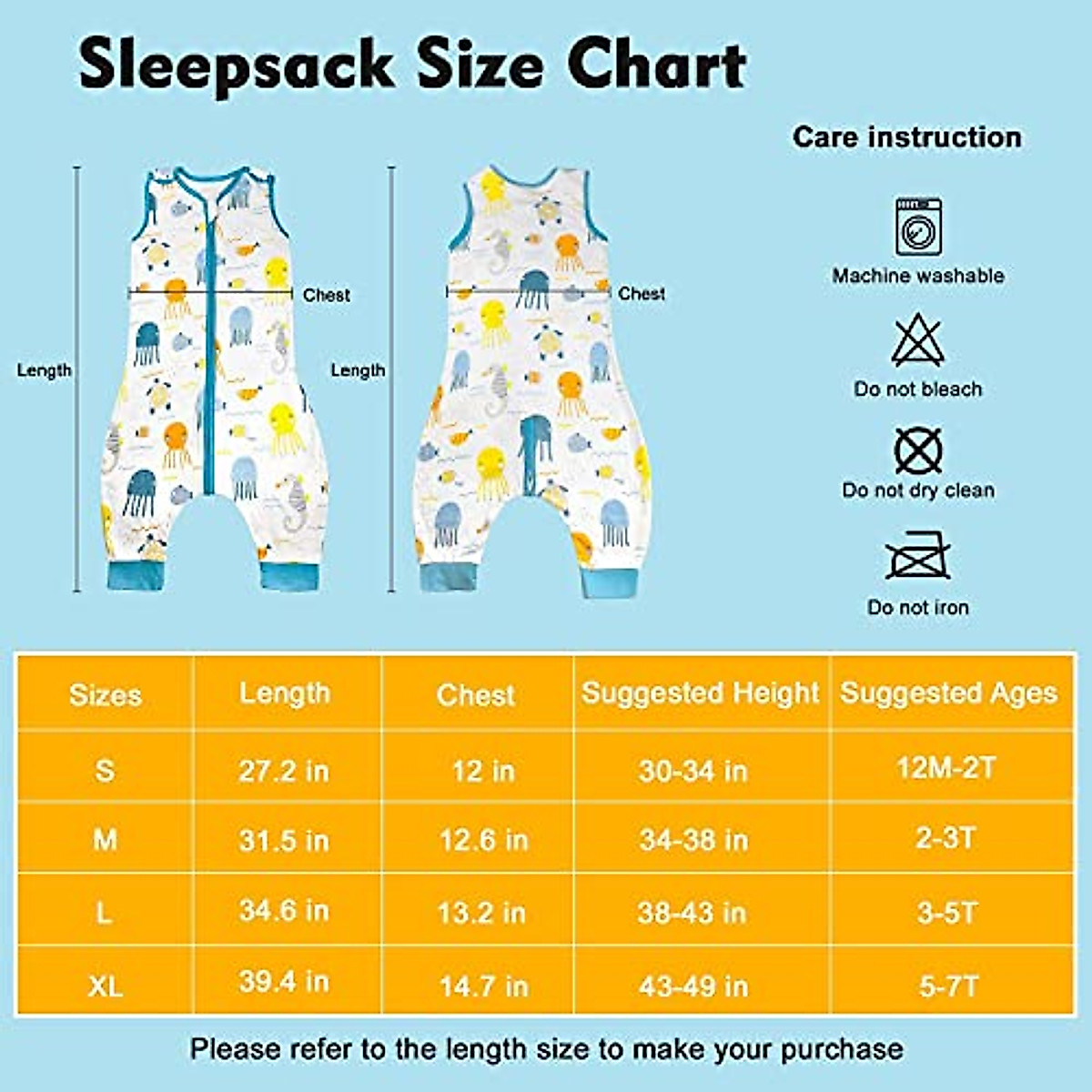 MooMoo Baby Sleep Sack with Feet Summer Toddler Wearable Blanket with 2-Way Zipper Sleeveless Baby Cotton Sleeping Sack with Legs 6M-5T