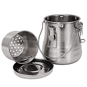 MyLifeUNIT Paint Brush Cleaner, Airtight Stainless Steel Brush Holder for Painting, 25 oz/Large