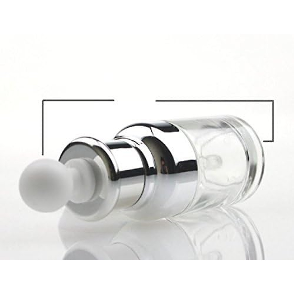 3PCS 50ml Empty Portable Refill Clea Glass Essential Oil Dropper Bottles with White Cap Silver Circle and Glass Droppers for Cosmetic Essential Oils Lab Chemicals Colognes Perfumes Other Liquids