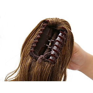 OneDor 20" Curly Synthetic Clip In Claw Drawstring Ponytail Hair Extension Synthetic Hairpiece 190g with a jaw/claw clip (R1488H)