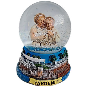 New Snowdome Israel Yardenit Snowglobe Holyland Baptismal Site Jordan River 92mm