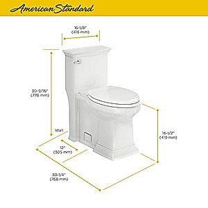 American Standard 2851A104.222 Town Square S Right Height Elongated One-Piece Toilet with Seat, Linen