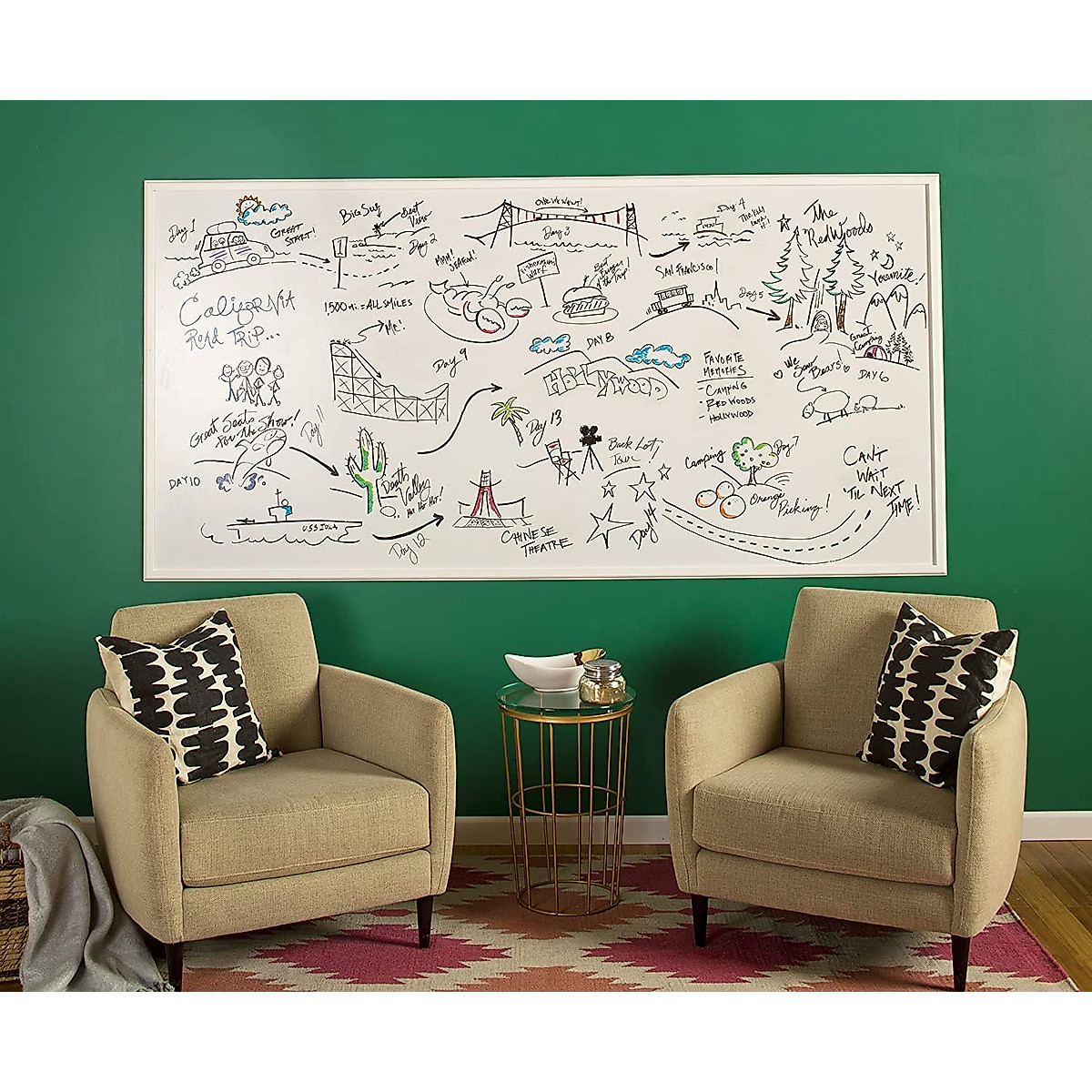 Rust-Oleum 241140 Specialty Dry Erase Brush-On Paint Kit, White 16 Fl Oz (Pack of 1)