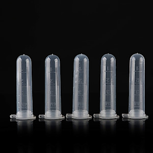 Eowpower 50 Pieces 5 ml Plastic Sample Vial Bottle Tubes for Storage Container Beads Liqui