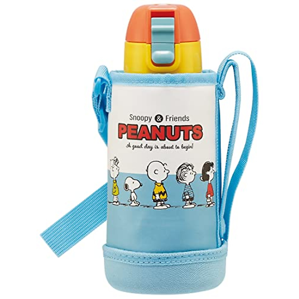 Skater KSTCH6-A Snoopy Two-Tone Water Bottle, 20.3 fl oz (600 ml), Cover Included