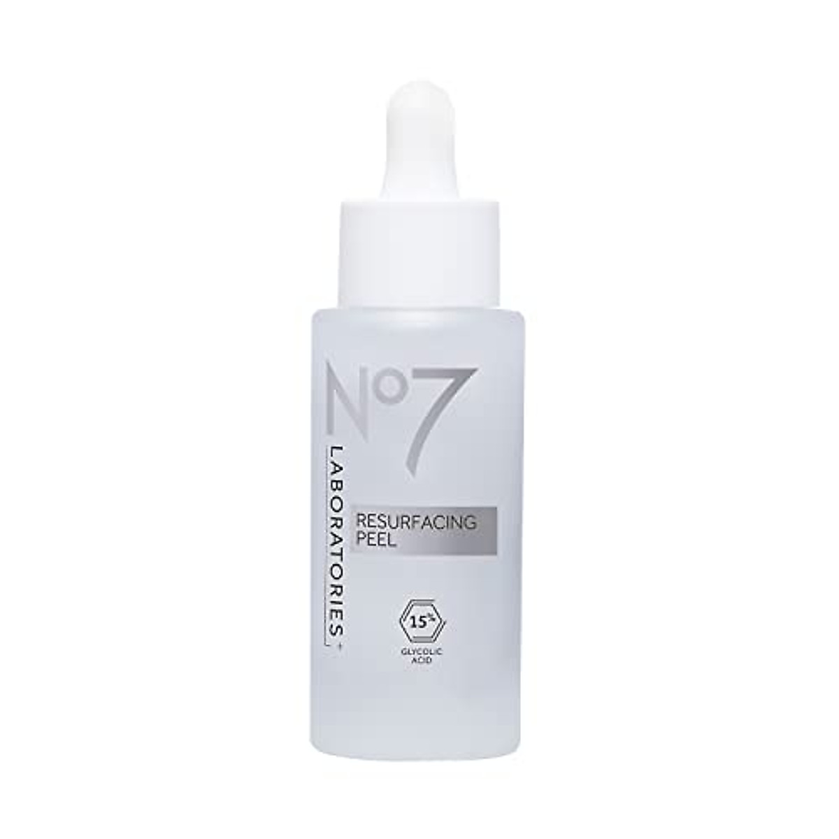 No7 Laboratories Resurfacing Peel 15% Glycolic Acid - Skin Resurfacing Face Peel for Smoother Skin - Brightening Pore Cleanser + Face Peeling Treatment for Impurities & Dead Skin Cells (30ml)