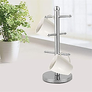 XWOZYDR Stainless Steel Cup Holder Kitchen Countertop Mug Display Stand Drinkware Hanging Shelf