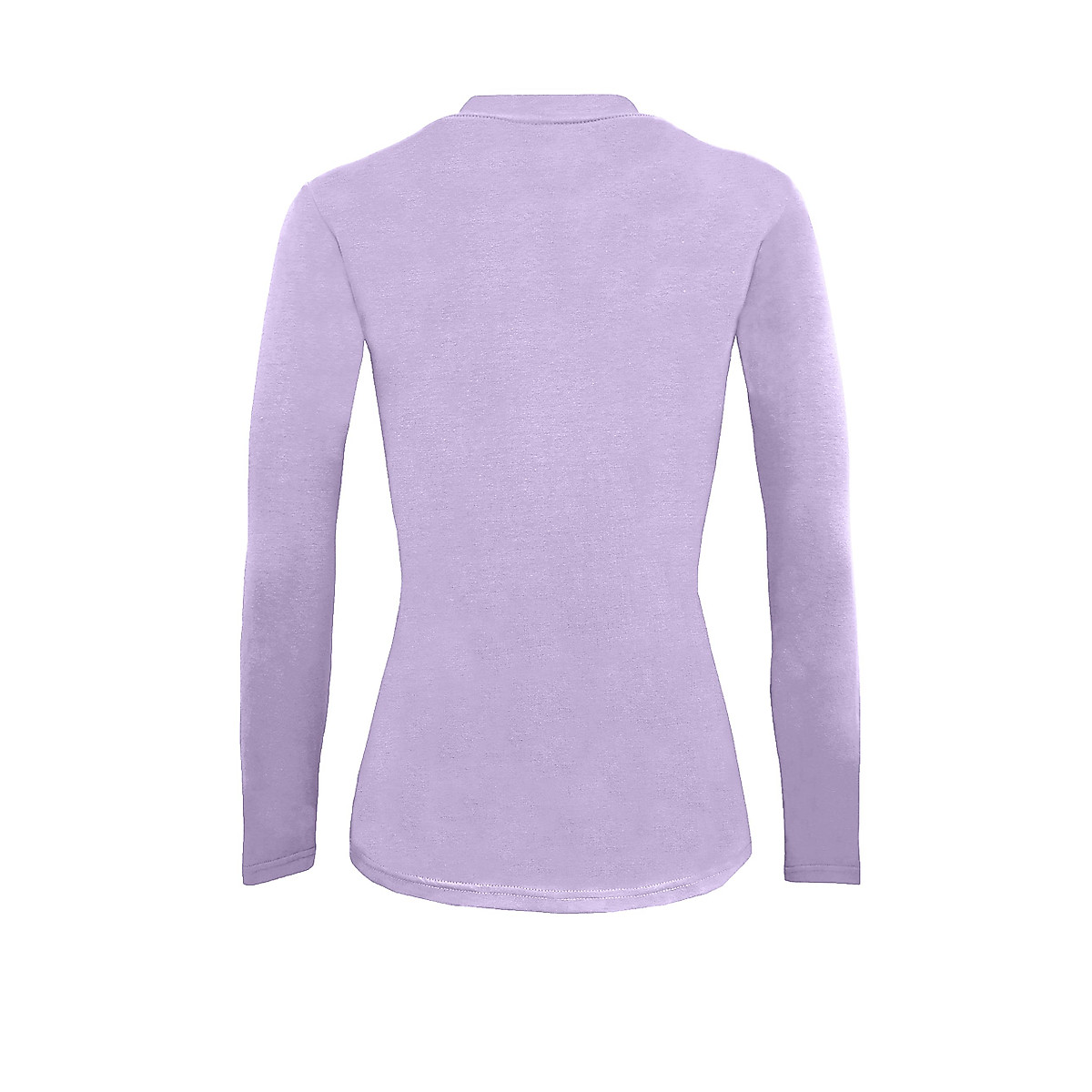 Cotton Essentials Women's Under Scrub Tee Crew Neck Long Sleeve T-Shirt (Lavender, Large)