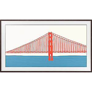 SAMSUNG QN43LS03AAFXZA 43 Inch The Frame QLED 4K Smart TV Bundle 43 inch The Frame Customizable Bezel Modern Brown