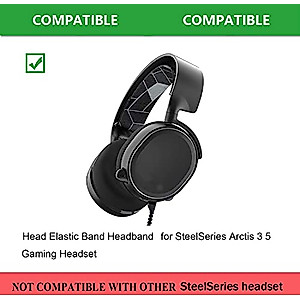 defean Arctis 3 Arctis 5 Repair Parts Suit Replacement Ear Pad and Headband Pad Compatible with Arctis 3, Arctis 5 Headset