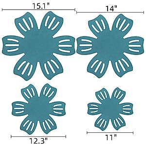 Goaste 24 Pack Pot and Pan Protectors, 4 Different Size Pans Separator, Anti-Slip Pan Dividers Pads, Felt Cookware Protector Set for Stacking and Protecting Your Cookware, Set of 24, Cyan