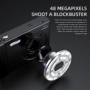 Camnoon 4K Digital Camera 48MP 2.4 Inch IPS Screen Auto Focus 16X Digital Zoom Anti-Shake Face Detect Smile Capture Built-in Flash & Battery with 32GB Memory Card for Kids Teens