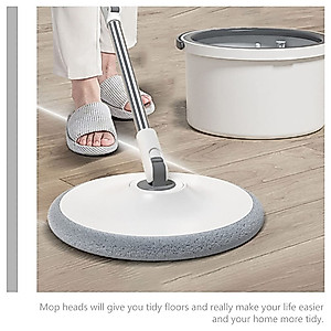 Zerodeko 3pcs Mop Cloth Spins Mop Cleaning Mop Heads Spray Mop Reusable Mop Head Cloth Pads Mop Head Refills Reusable Mop Pads Microfiber Mop Heads to Rotate Cotton Mop Head Replace