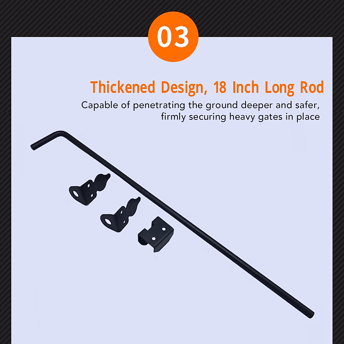 Door Bolt Garden Gate, 2 Pieces Stainless Steel Gate Bolt Bolt Bolt Gate Slider Door Slider Gate Lock Bolt Door Bolt Locking, for Wooden Fences Garden Garage 18 Inches