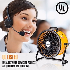 iLiving 16 in. Low Noise Turbo Fan 2687 CFM 3-Speed Portable Air Circulator for Shop, Office, Greenhouse, Home and Warehouse