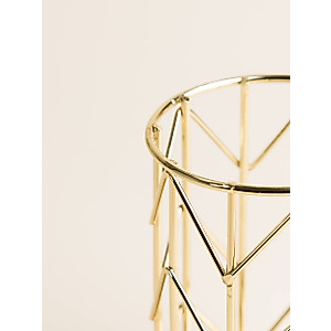 U Brands Pencil Cup, Wire Metal, Gold - 897U06-24