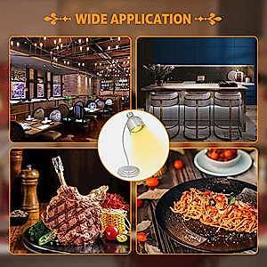 WICHEMI Food Heat Lamps Food Heat Preservation Lamp Commercial Food Warmer Lamp Catering Heat Lamp for Food Heating Restaurant Kitchen Food Service Buffet Home Use (Single Head, 250W Bulbs)