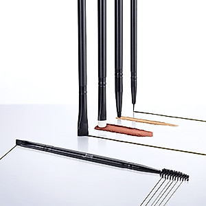 Jessup Eyeshadow Brush Set 12pcs Black Eye Makeup Brushes Set Professional with Natural Synthetic Hair for Eyebrow Eyelash Eyeliner Spoolie Blending, T322